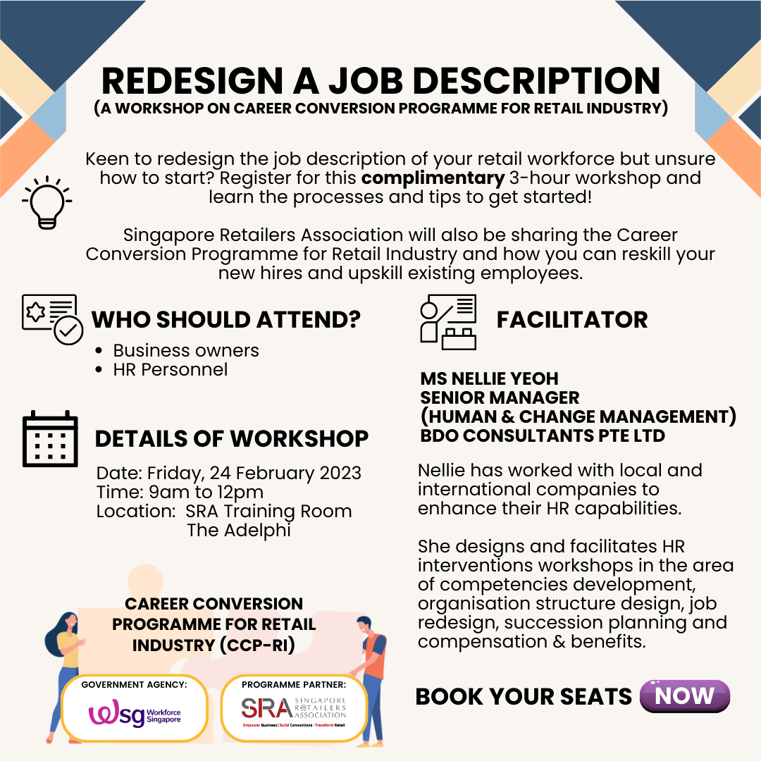 Complimentary Redesign a Job Description Workshop & Sharing on Career ...