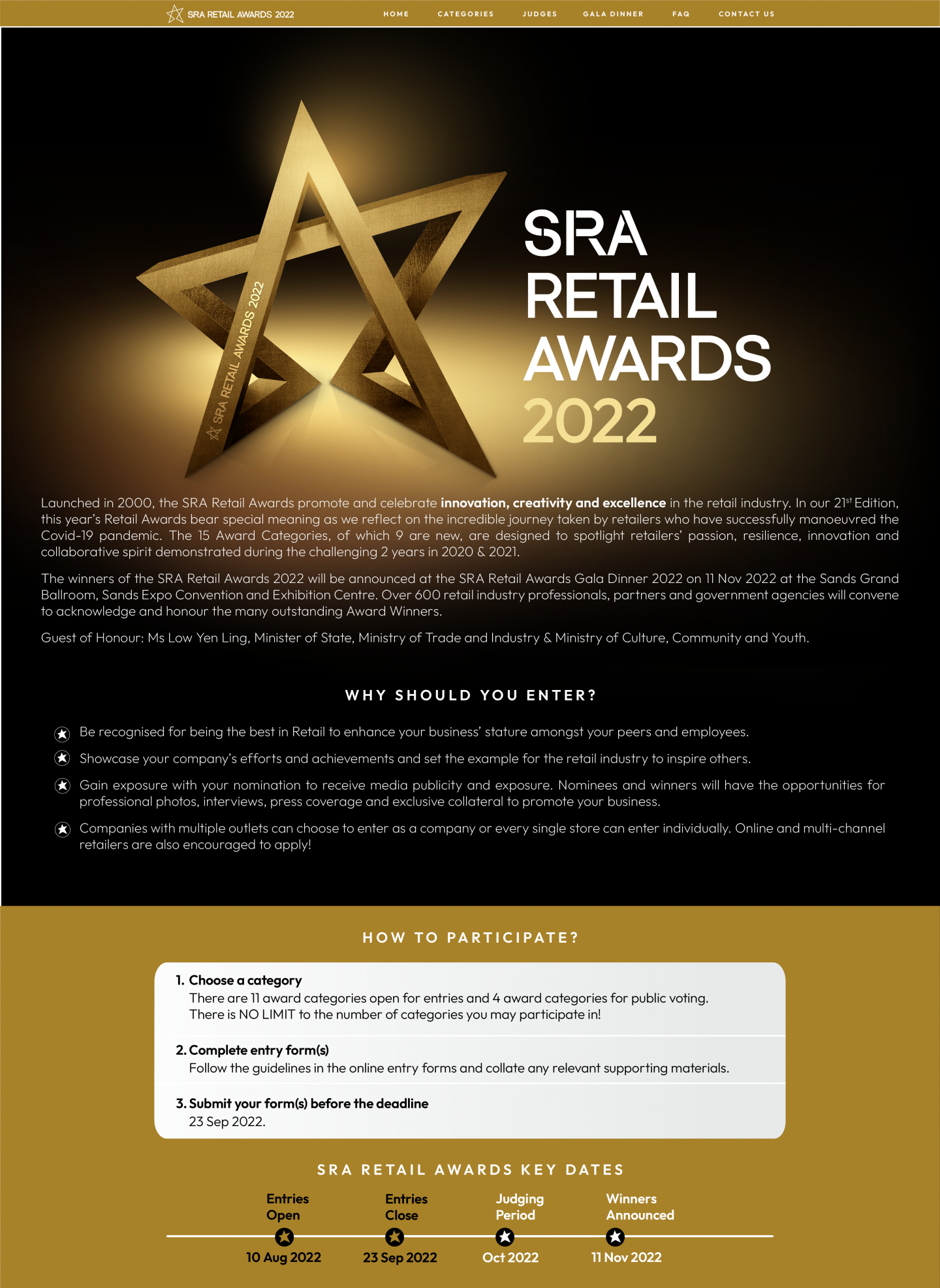 SRA Retail Awards Gala Dinner 2022 - Singapore Retailers Association